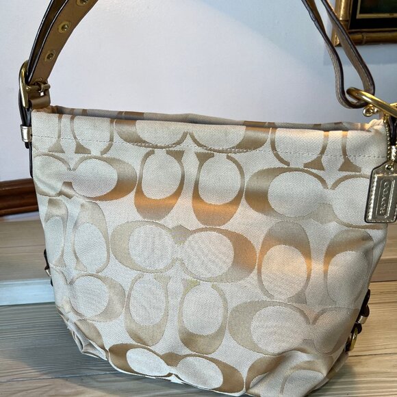 Coach | Bags | Coach F567 Soho Signature Cross Body Khaki Gold | Poshmark